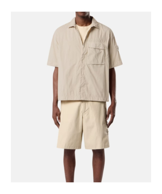 STONE ISLAND Comfort-fit short-sleeve shirt with chest pocket